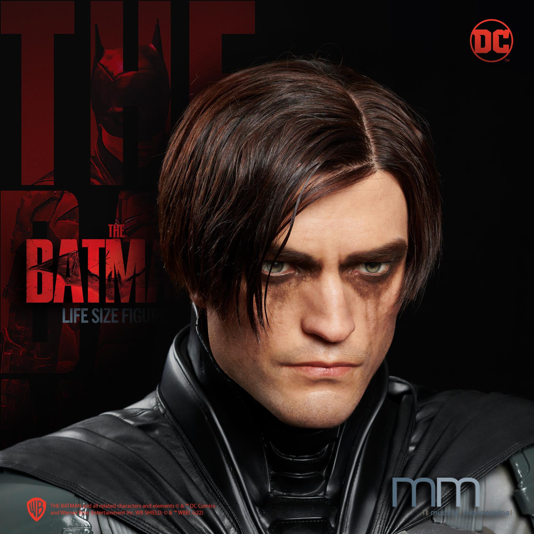 THE BATMAN 2022 Life-Size Silicon Head, THE BATMAN silicon head ...
