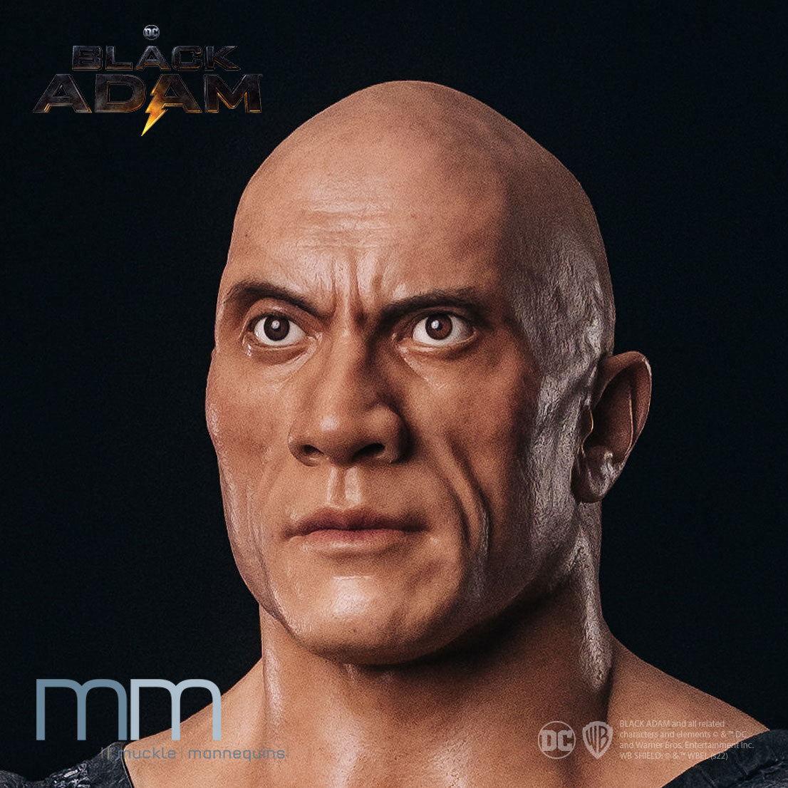 BLACK ADAM | lifelike Silcone Head – Muckle Mannequins GmbH