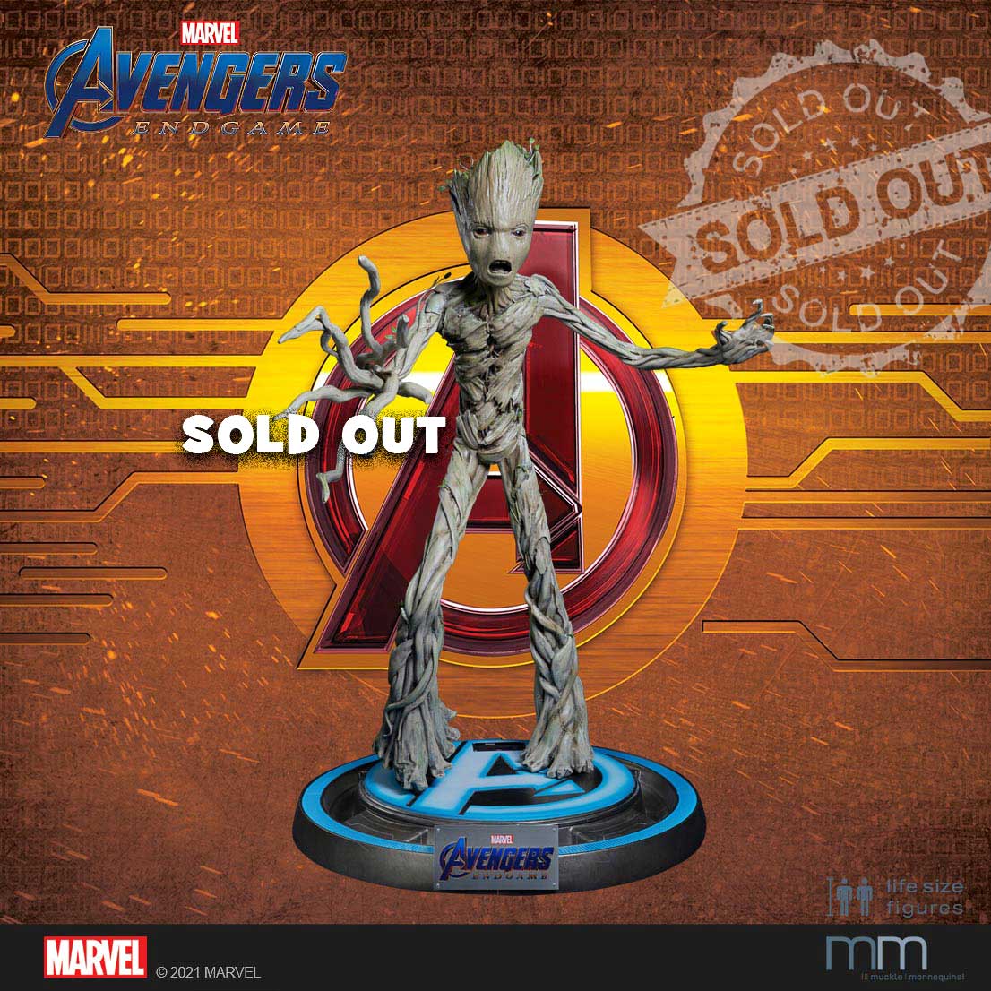 GROOT TEENAGE life-size figure - realistic figure from Avengers Endgame ...